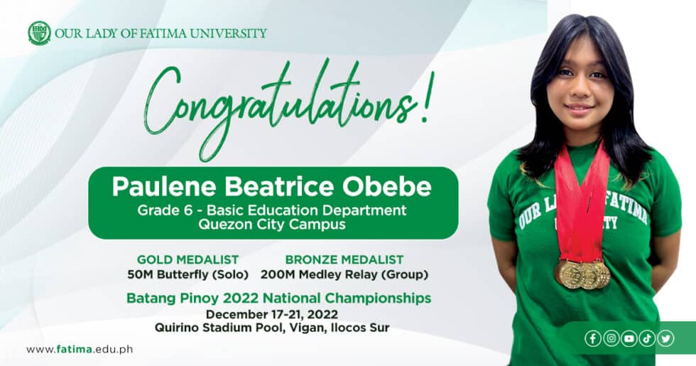 Swimmer Obebe’s Maiden Outing in Batang Pinoy Nationals yields Gold in ...