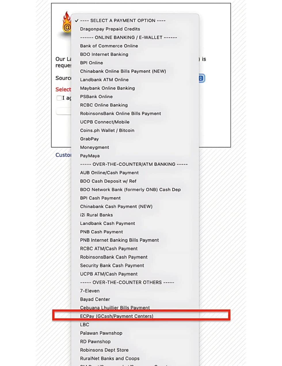 Payment Channels - Our Lady of Fatima University